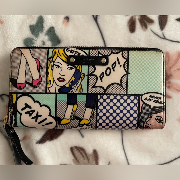 kate spade | Bags | Kate Spade Retro Comic Pop Art Colorful Dots ...